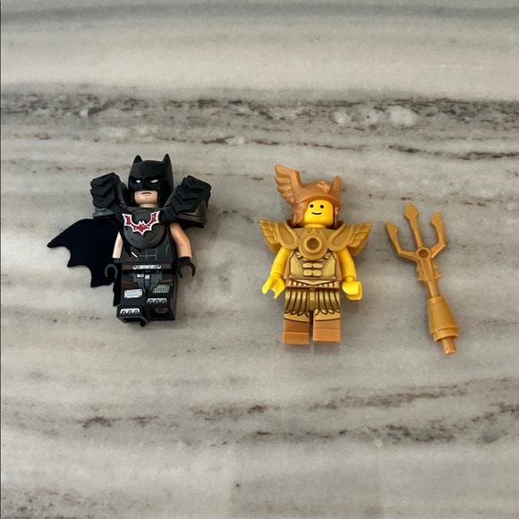 Lego | Toys | Lego Black Batman And Gold Warrior Minifigures Rare ...